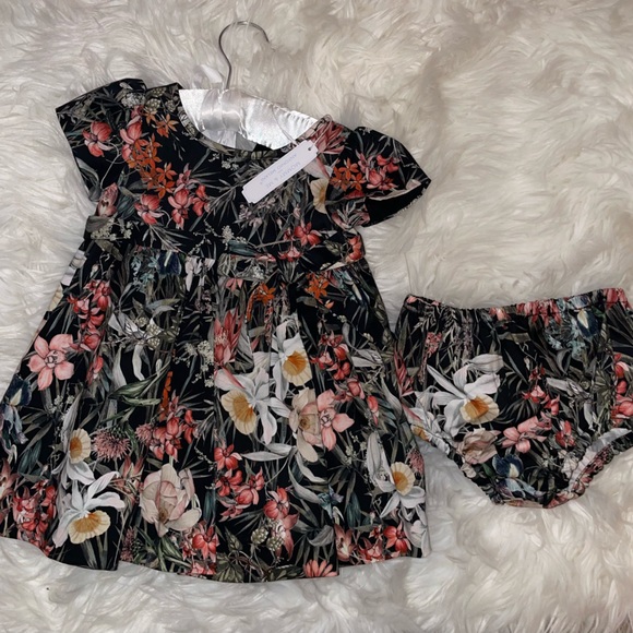 Edgehill Collection | Dresses | Edgehill Collection Black Floral Baby ...